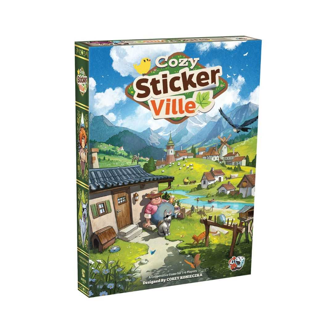 Cozy Stickerville Board Game – Clownfish Games